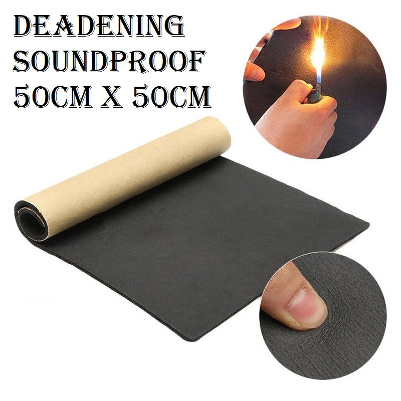 50cm x 50cm Deadening Soundproof Cotton Rubber Deadener Insulator Self ... 50cm x 50cm Deadening Soundproof Cotton Rubber Deadener Insulator Self ...