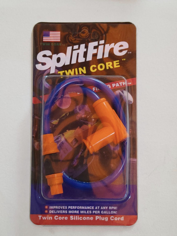 Motorcycle Split Fire Twin Core Spark plug Cap wire set SplitFire Universal