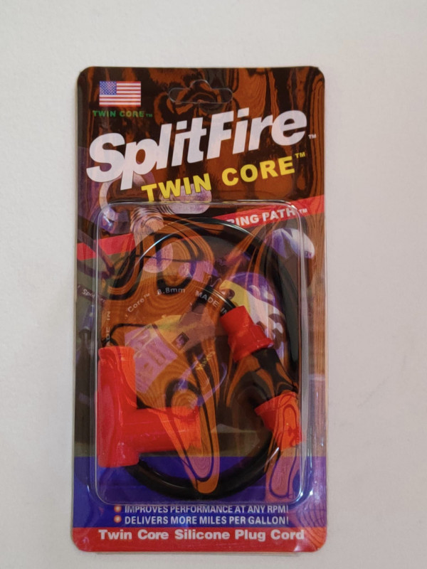 Motorcycle Split Fire Twin Core Spark plug Cap wire set SplitFire Universal