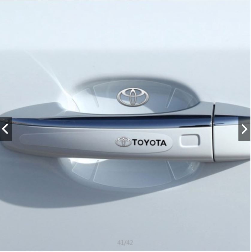 TOYOTA Logo Car Door Handle Protective Transparent Car Bowl Sticker ...
